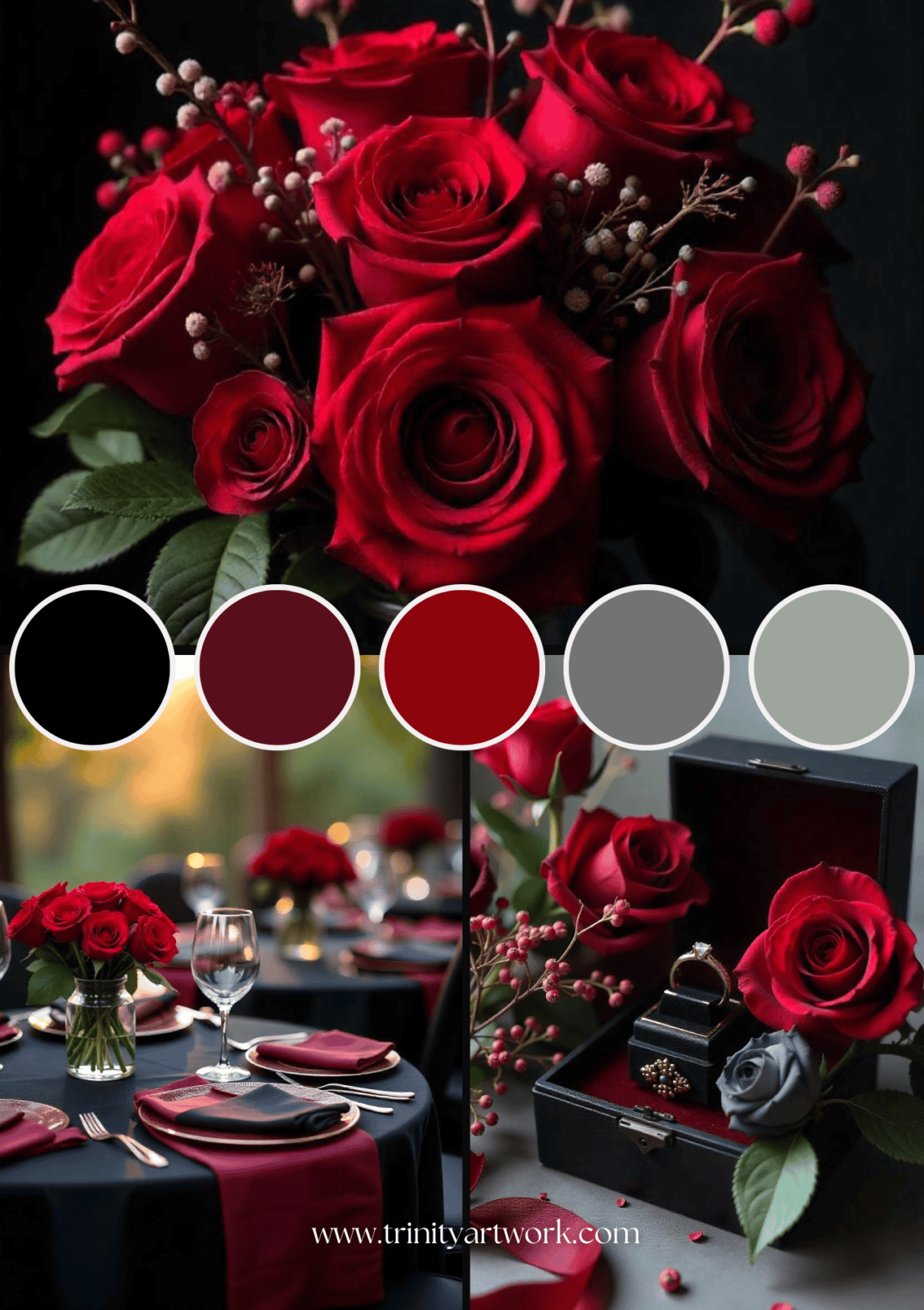 Red And Black: A Dramatic Palette For A Passionate Wedding ...